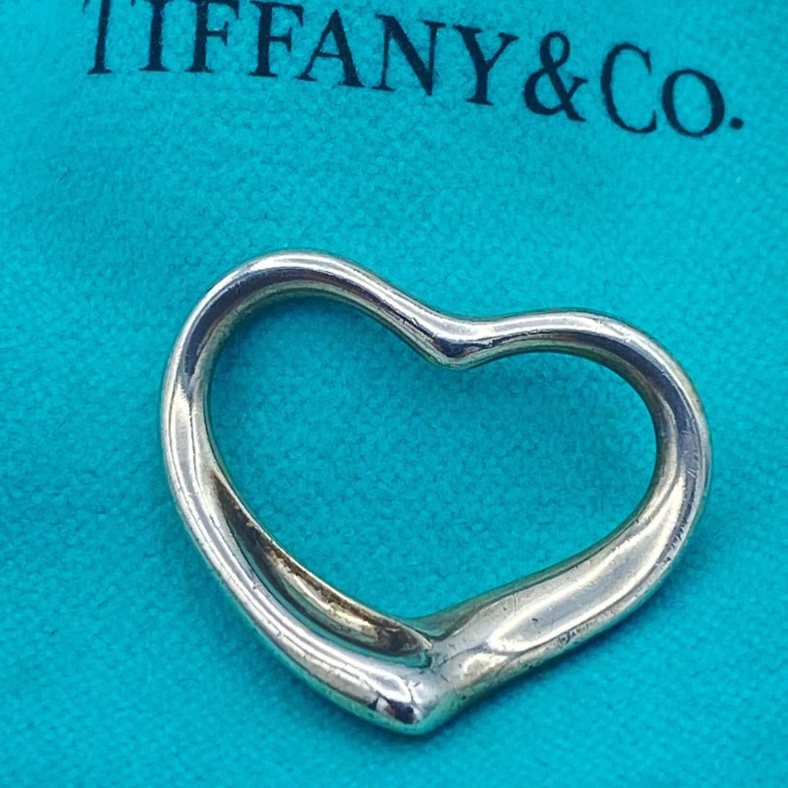 Tiffany & Co. Tiffany & Co Sterling Sliver Elsa Peretti Open Heart ...