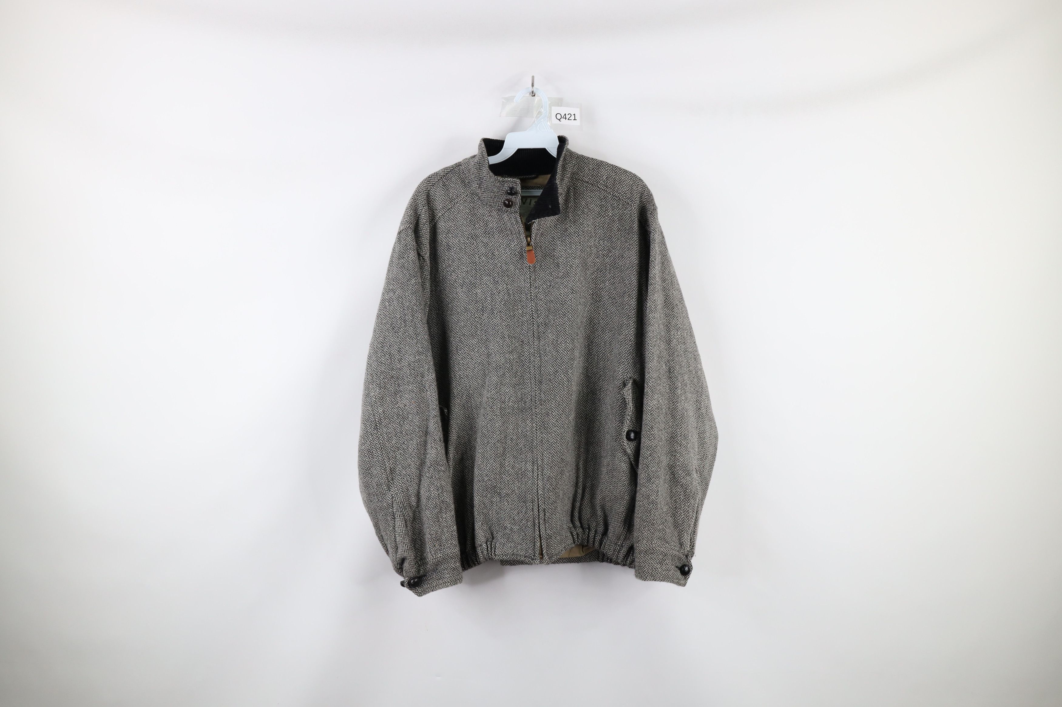 Vintage Vintage 90s Orvis Corduroy Wool Bomber Jacket Herringbone | Grailed