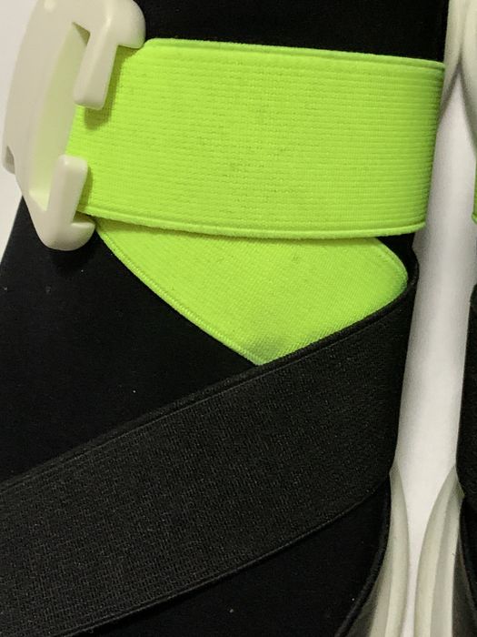 Christopher Kane Neon yellow x black elastic sneakers in size 40 | Grailed