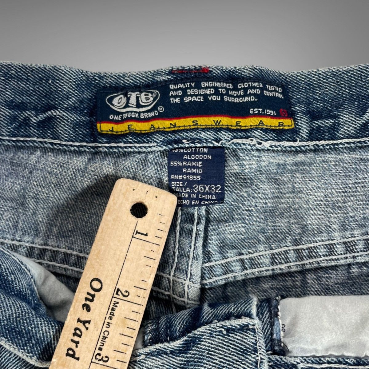 Vintage Vintage 90s y2k otb rave baggy denim jeans | Grailed