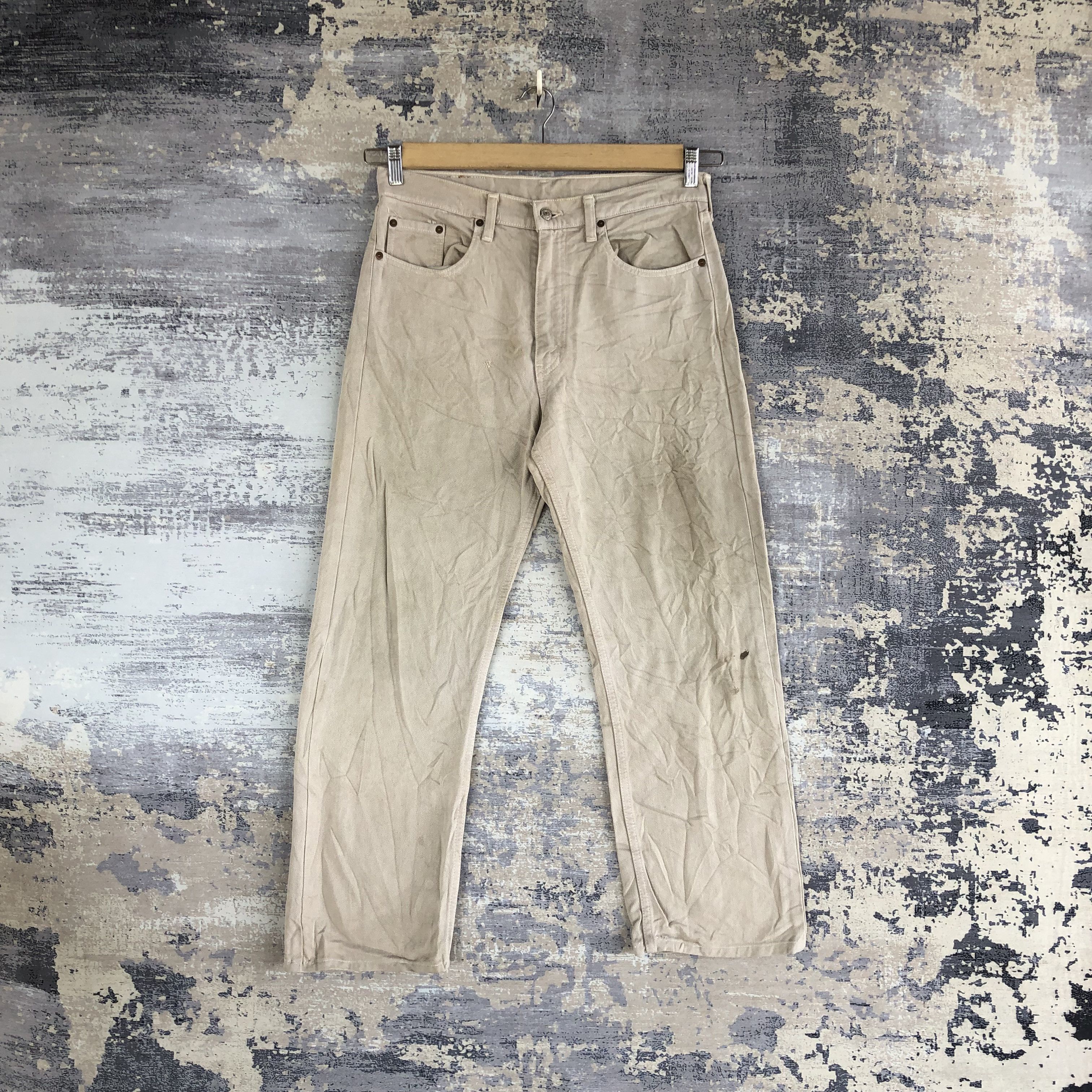 Vintage Vintage Levis White Tab Jeans Levis Beige Straight Leg Denim ...