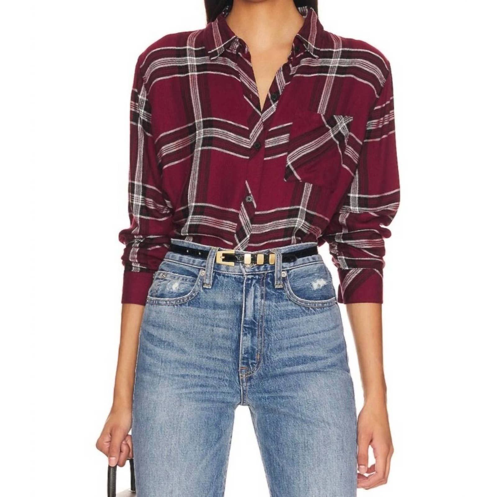 Rails Hunter Flannel Shirt In Sangria Black White | Grailed