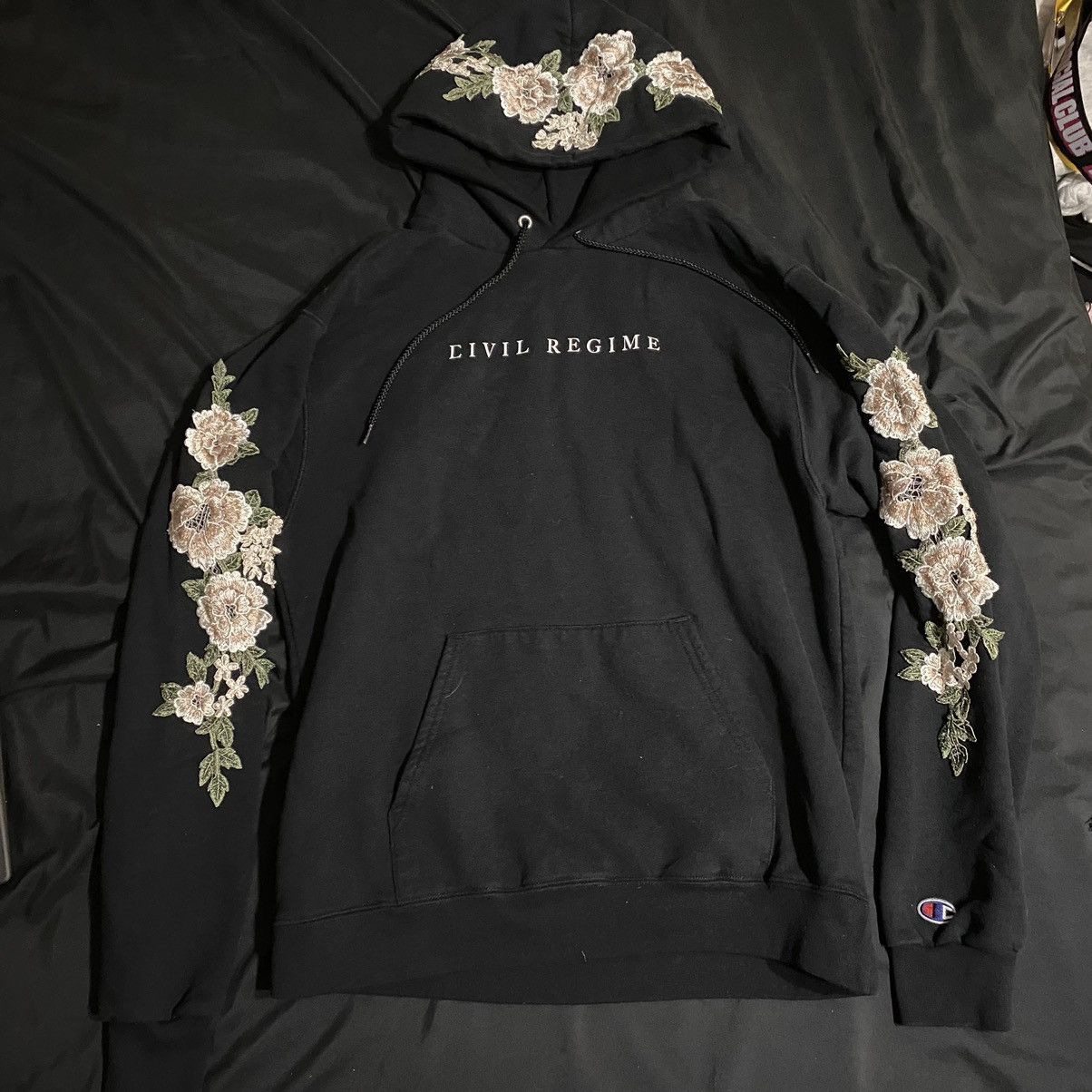 Civil Regime Civil Regime Embroidered Roses Hoodie | Grailed