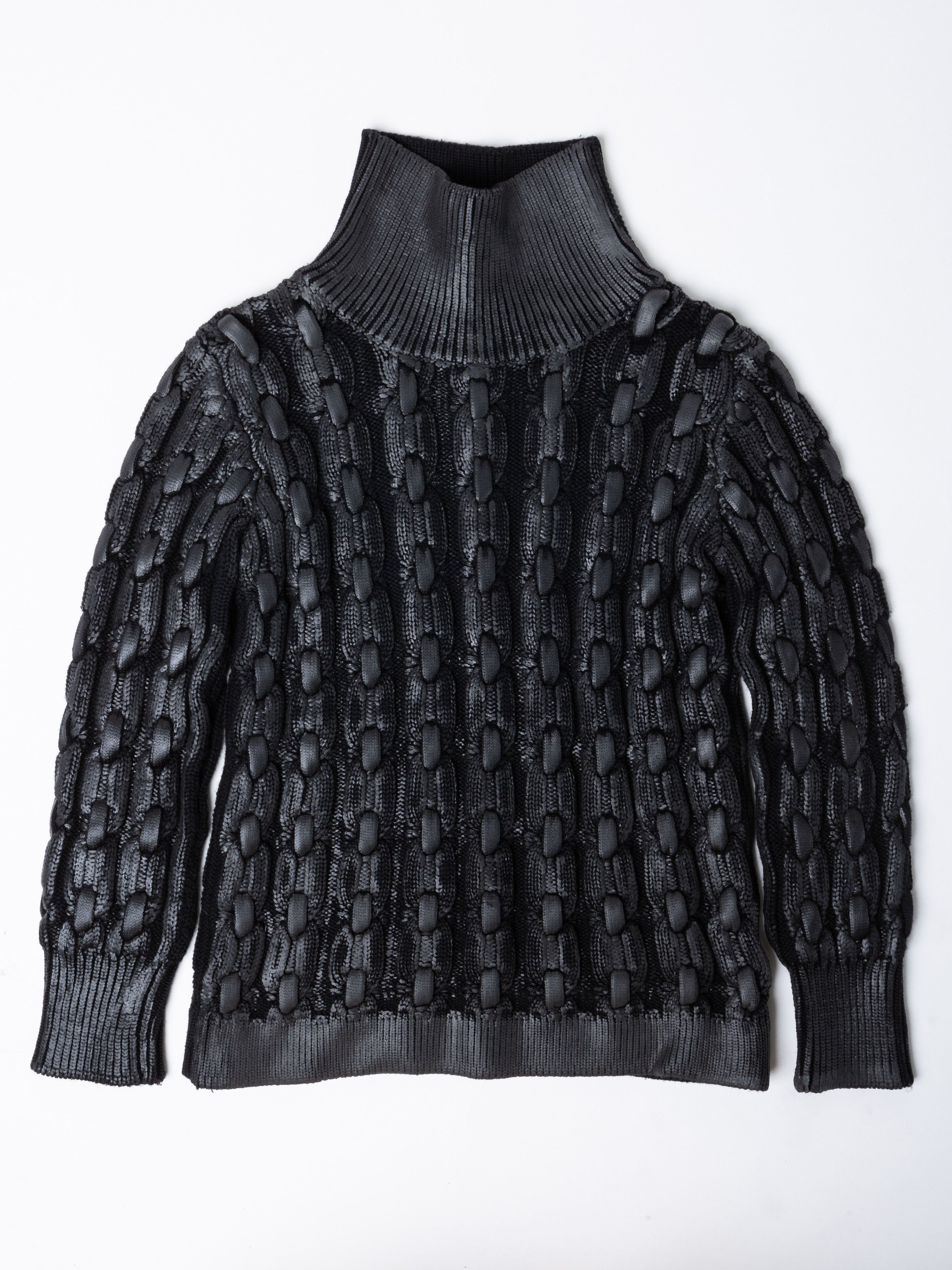 Dior FW03 Dior Homme Luster Wax Wool Chunky Knit Sweater Slimane | Grailed