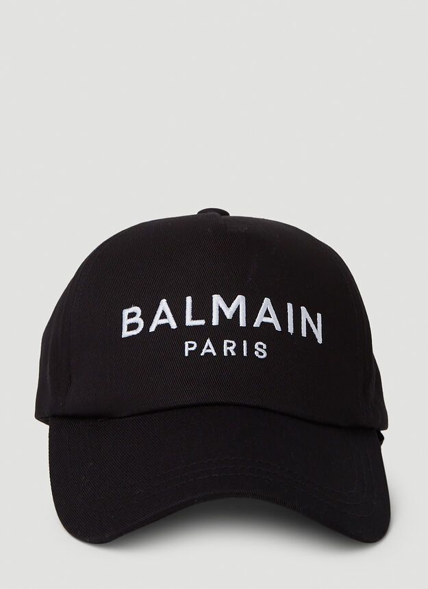 Balmain Logo Embroidery Baseball Cap in Black | Grailed