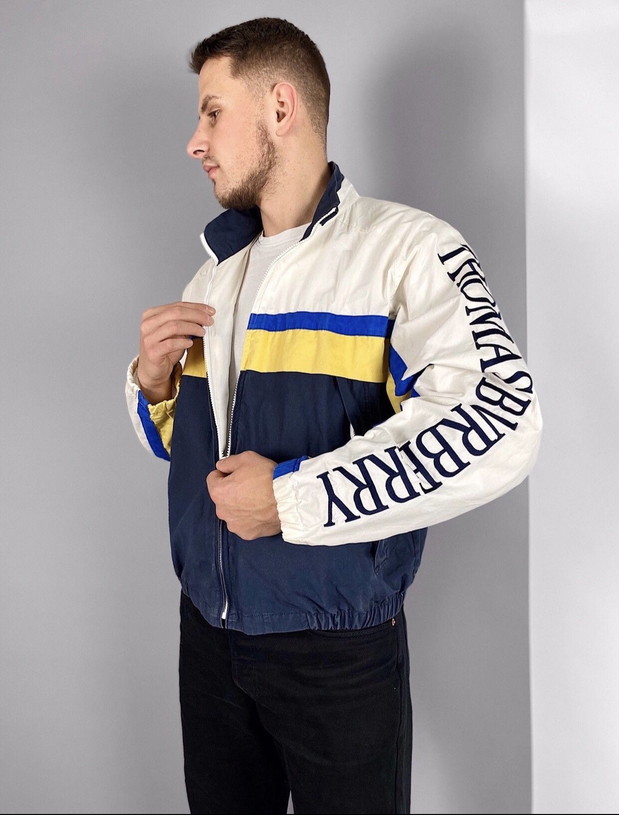 Burberry × Japanese Brand × Vintage Vintage Burberry Tomas Logo Jacket ...