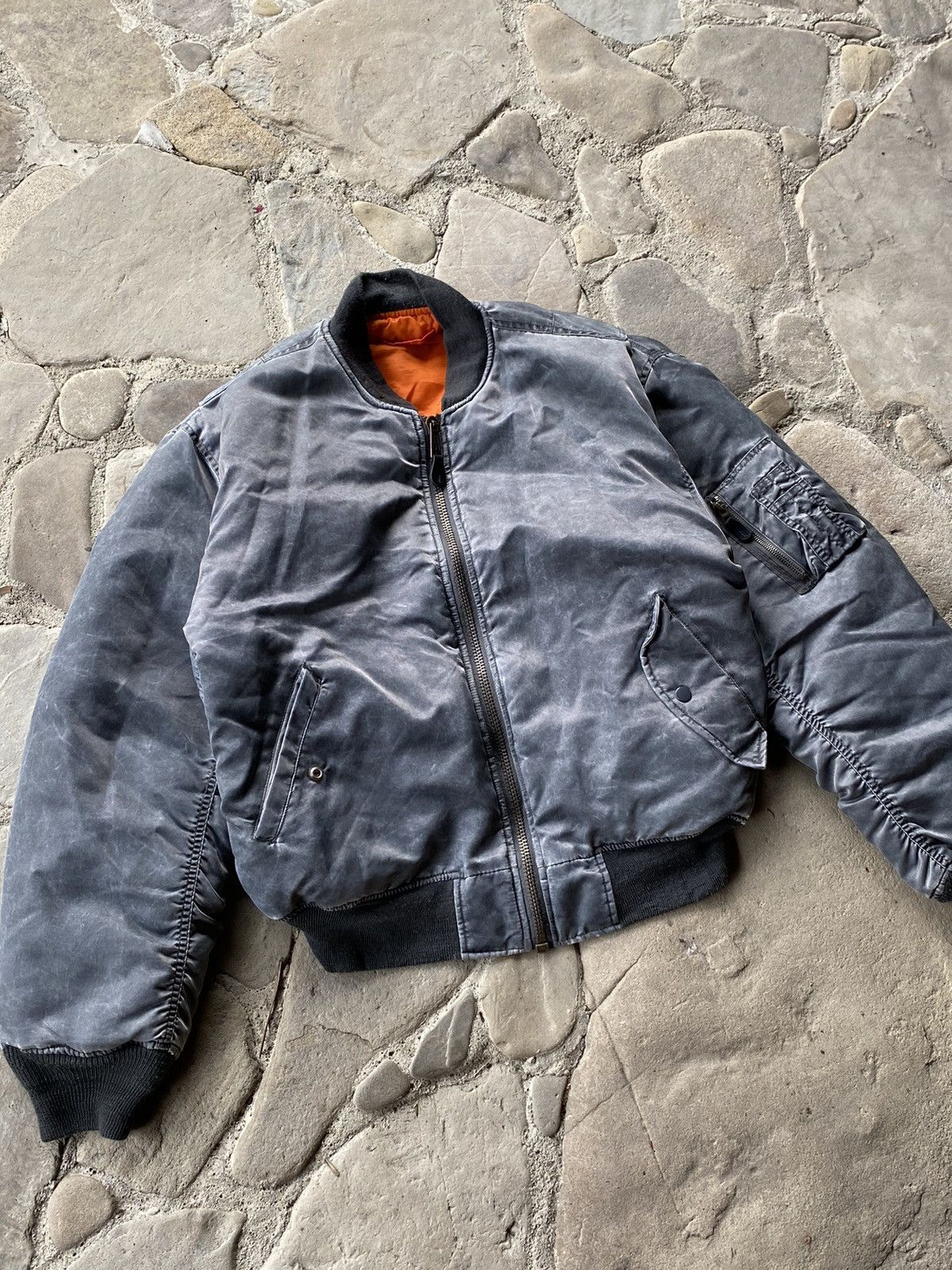 Alpha Industries × Bomber Jacket × Military Vintage Bomber Jacket MA-1 Military USAF Alpha ...