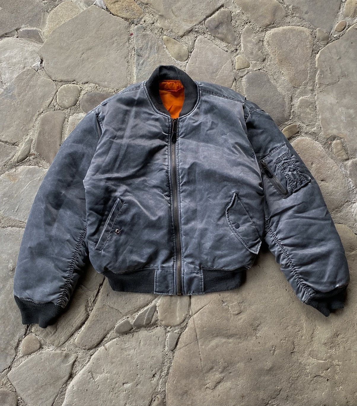 Alpha Industries × Bomber Jacket × Military Vintage Bomber Jacket MA-1 ...