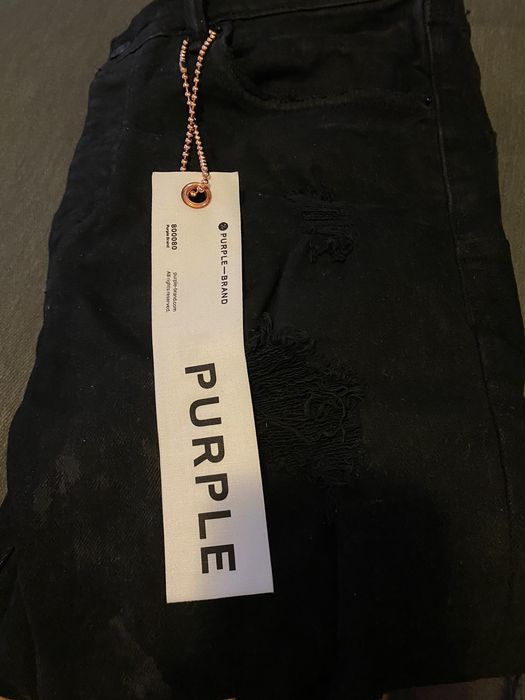 Purple Brand Purple Brand P001 Low Rise Skinny Jean Black Oil Spill ...