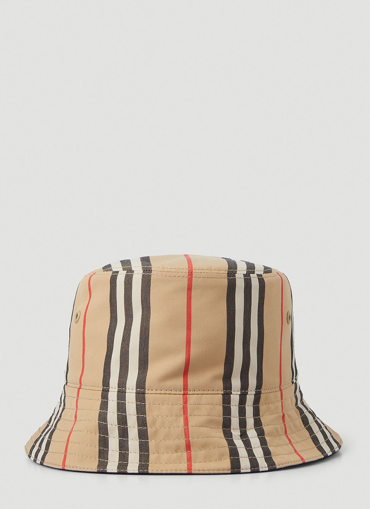 Burberry Icon Stripe Bucket Hat in Beige | Grailed
