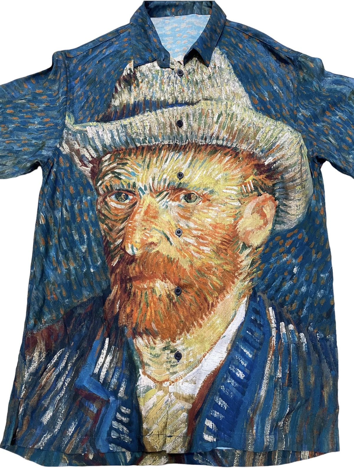 Art × Streetwear × Vintage Rare Van Gogh face full print shirt | Grailed