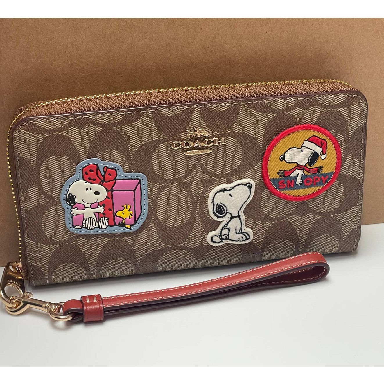 Coach Coach X Peanuts Long Zip Around Wallet In Signature Canvas | Grailed