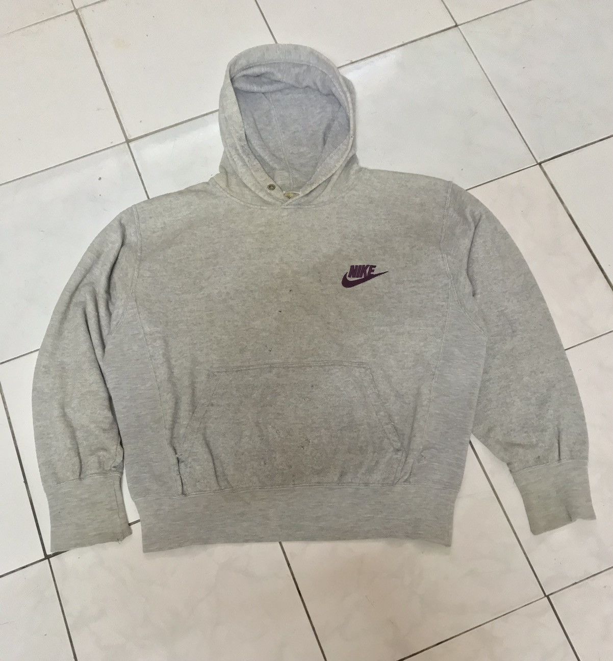 Nike Vintage Distressed Nike Swoosh Grey | Grailed