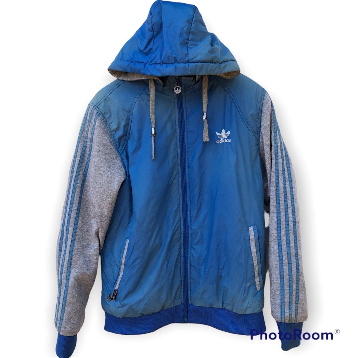 Adidas Adidas 3 Trefoil Light Jacket Hoodie Blue Color | Grailed