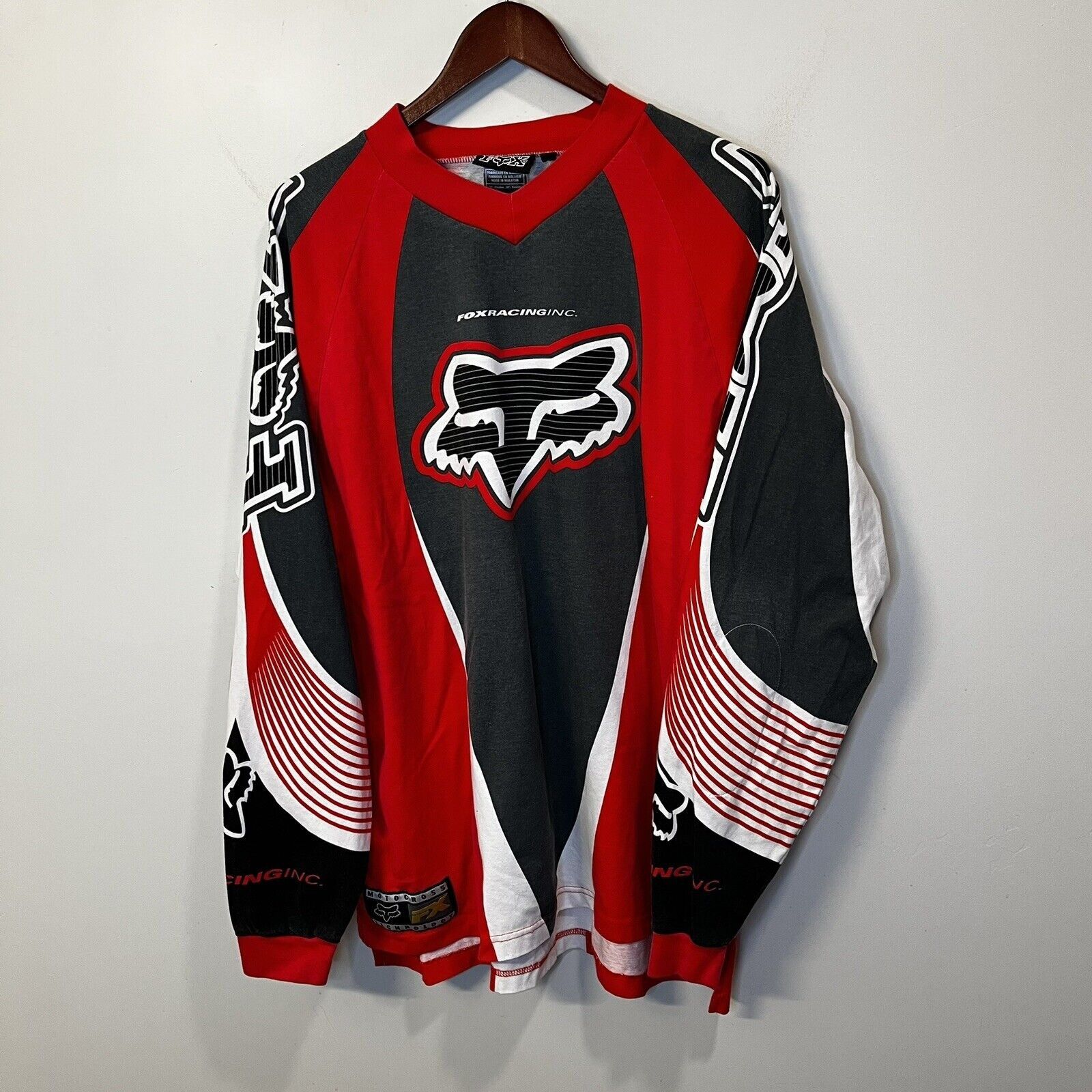 Vintage Vintage 90s Y2K Jersey Motocross Fox Vmx Racing Enduro Fox ...