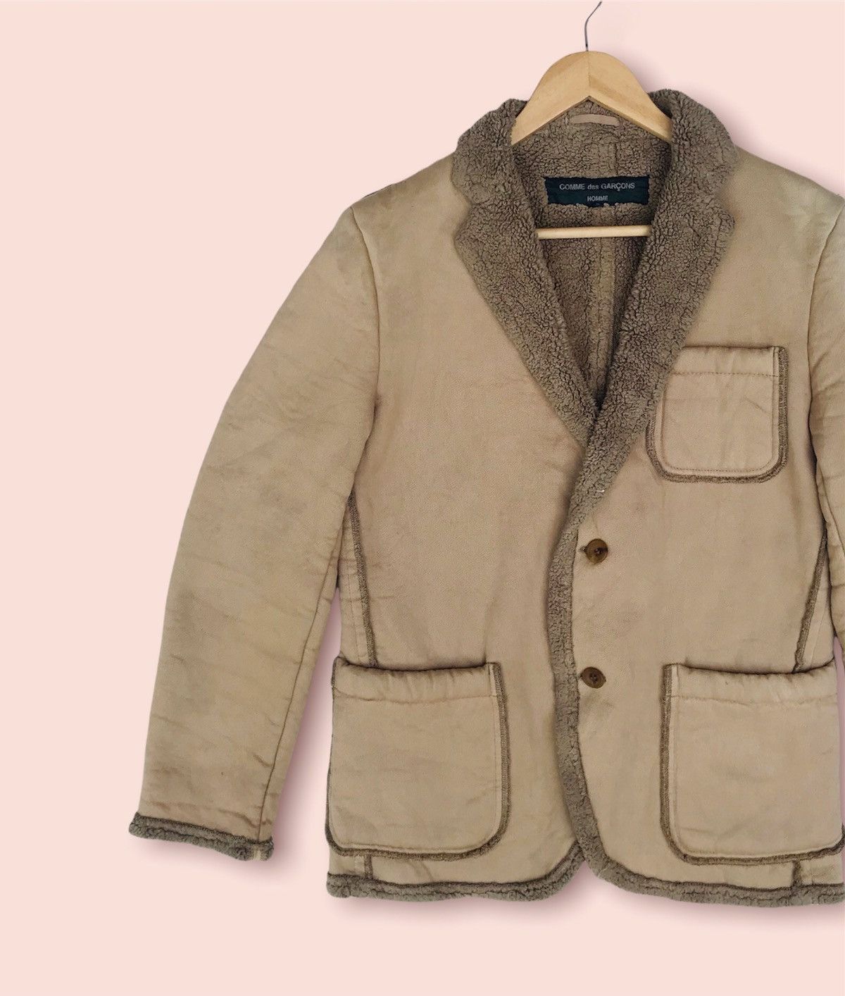 Comme des Garcons Vintage Comme Des Garcon AD2006 sunfaded sherpa jacket | Grailed