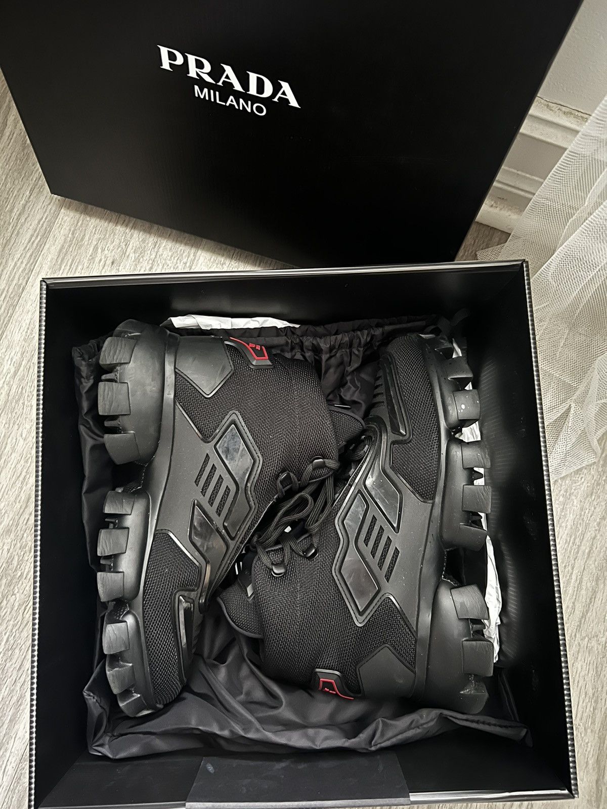 Prada Prada Cloudbust Thunder high-top sneakers | Grailed