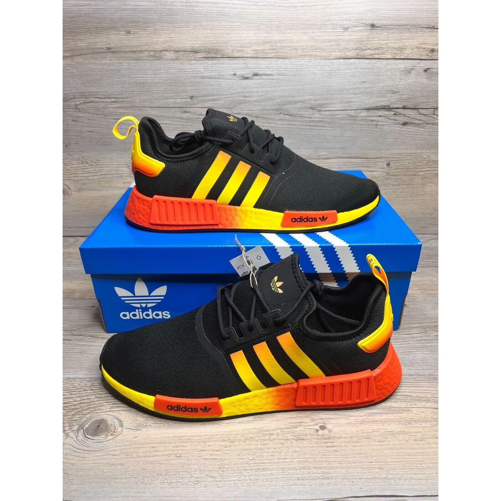 Adidas adidas NMD R1 Mens Size 12.5 Black Orange Yellow Gradient | Grailed