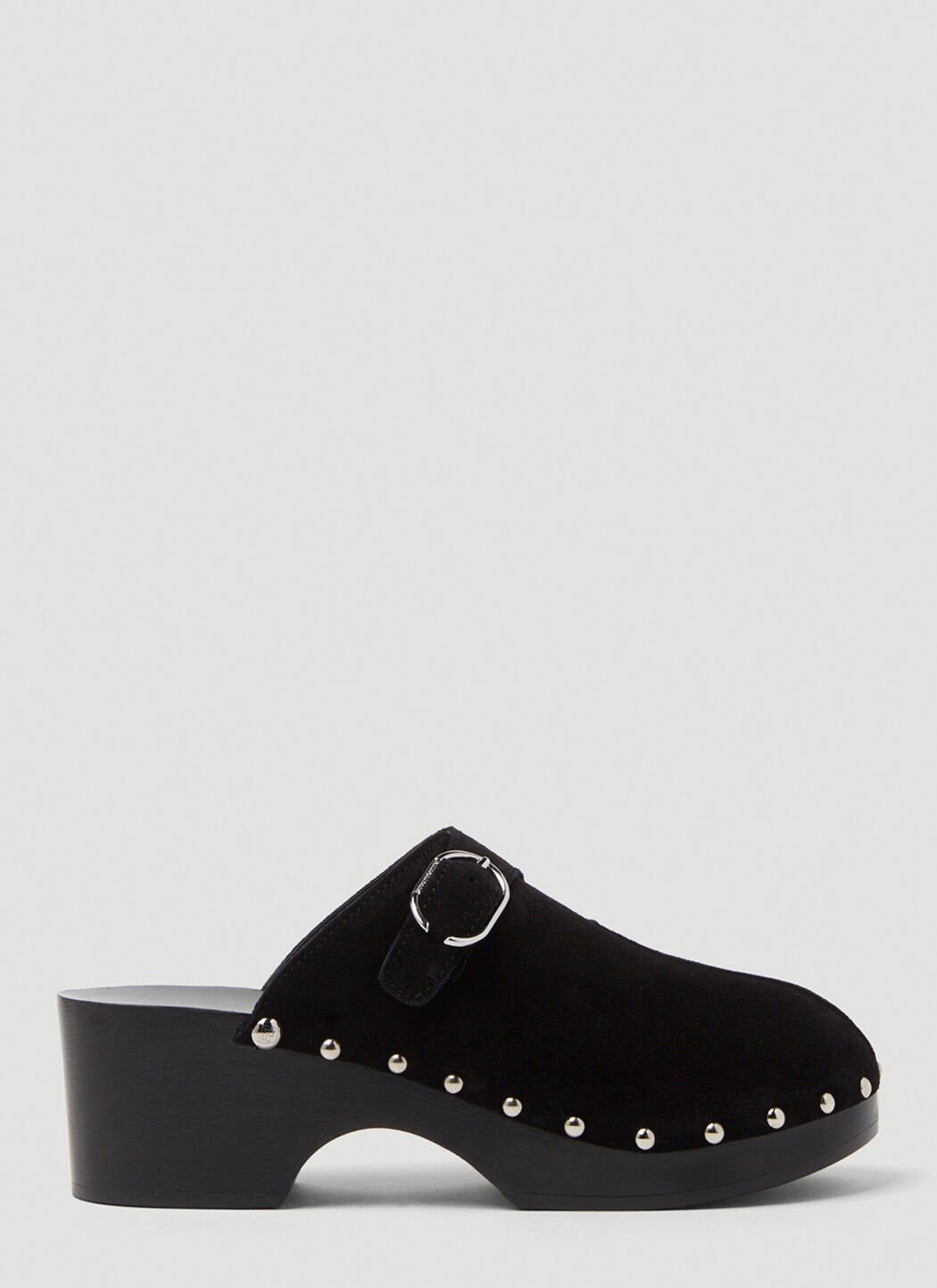 Paco Rabanne Suede Clogs in Black | Grailed