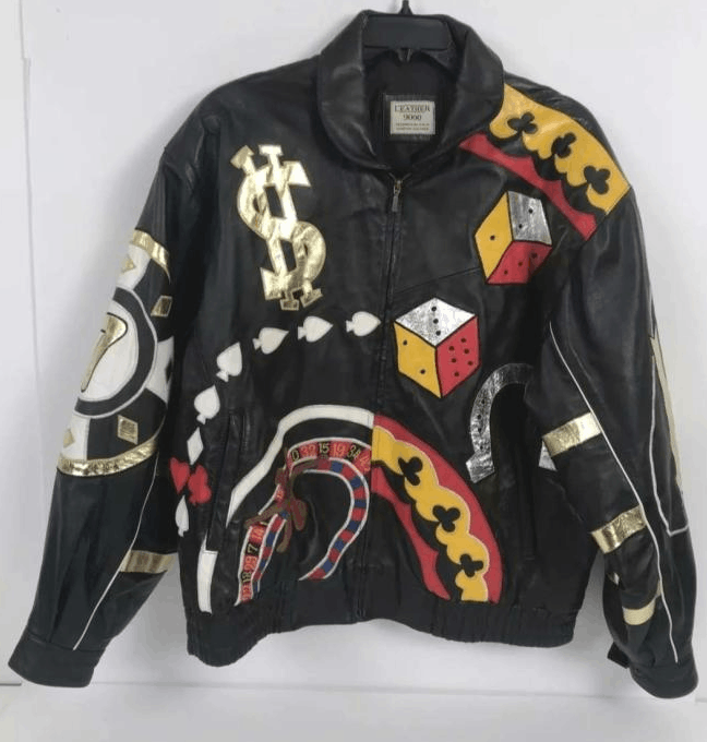 Vintage 80s 90s Poker Gambling Vintage Leather Jacket | Grailed