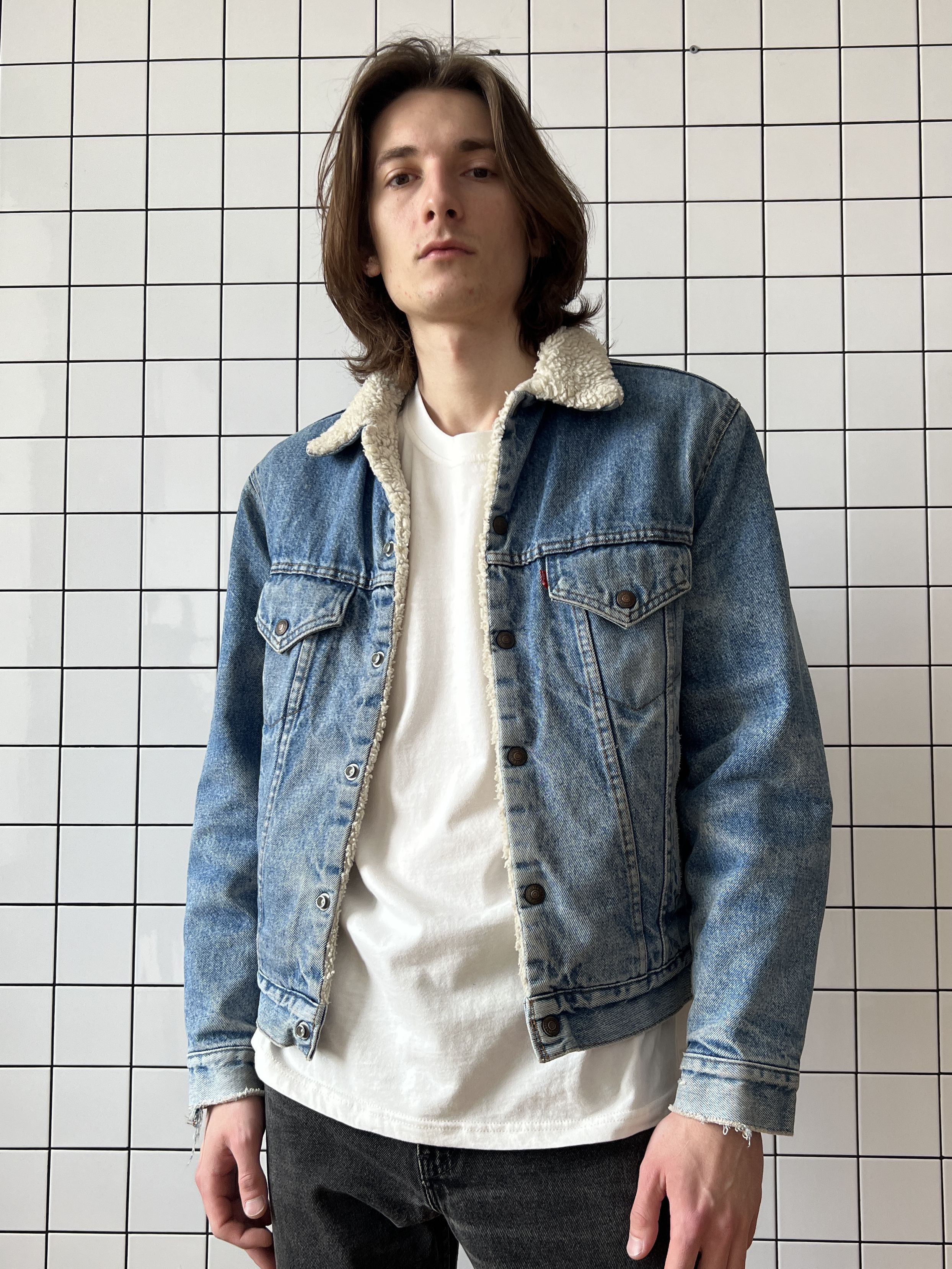 Vintage Vintage LEVIS Sherpa Jacket Denim Trucker Wash 80s A8566 | Grailed