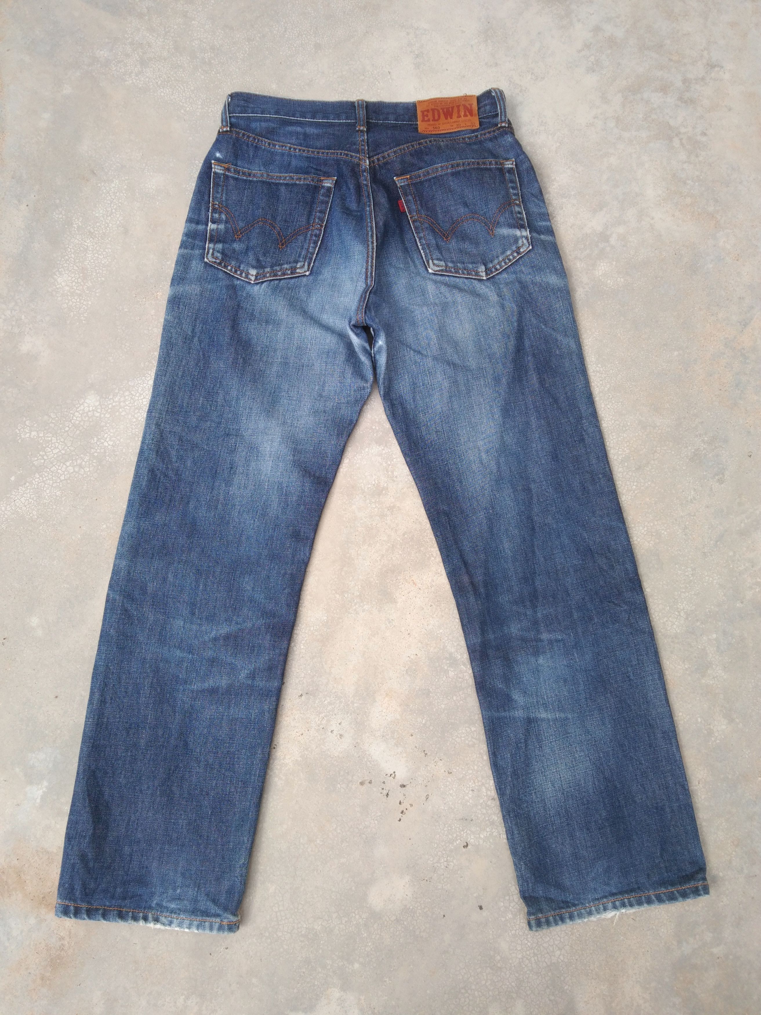 Japanese Brand × Jean × Vintage Vintage Edwin 503 Straight Leg Distressed Jeans 29x29 | Grailed