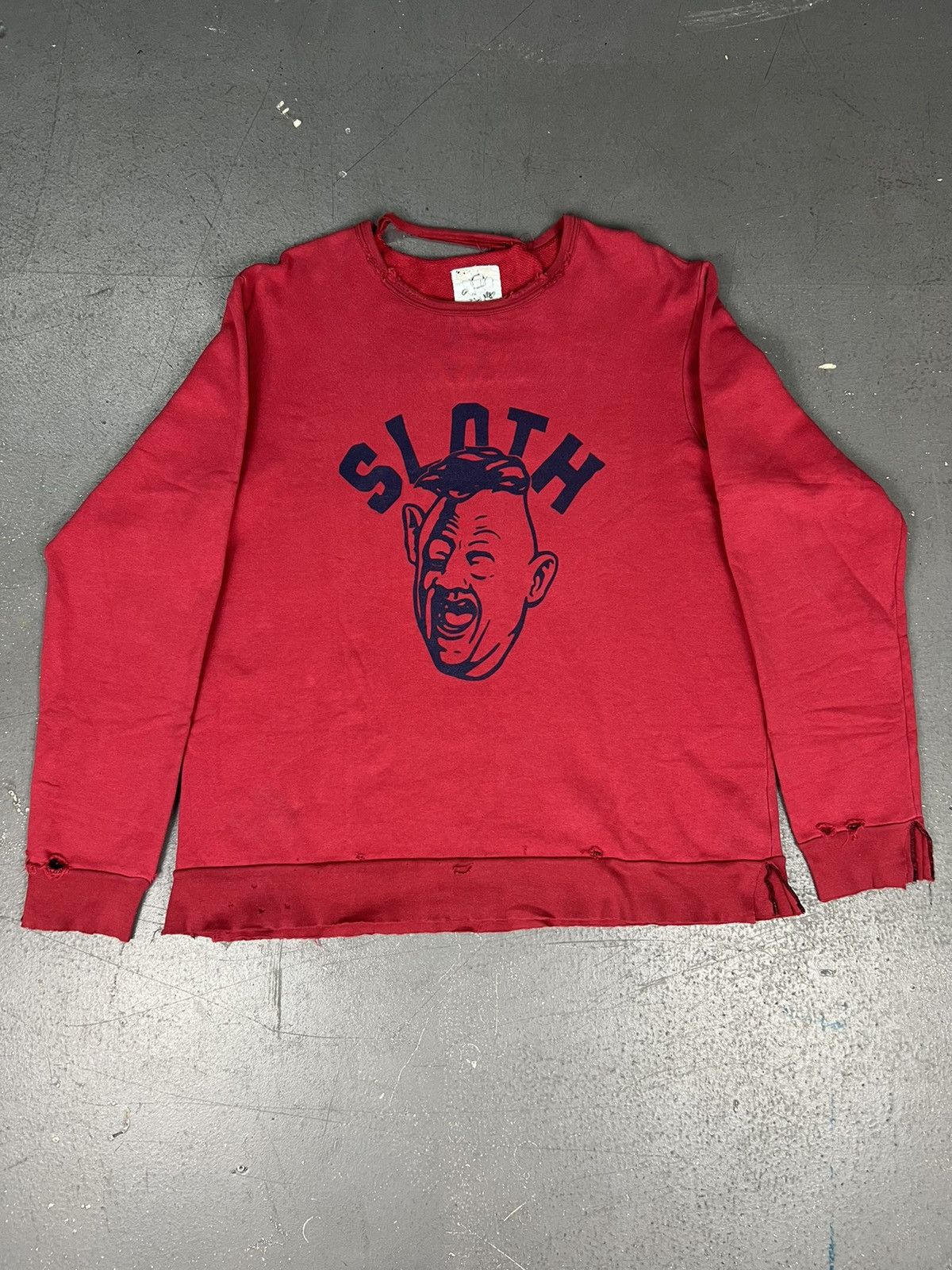 Japanese Brand × NADA Rebirth To Tabura Rasa Sloth Distressed Crewneck ...