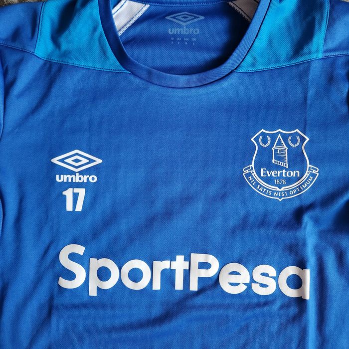 Umbro Everton Umbro Training Shirt Kit Jersey SportPesa #17 Worn | Grailed