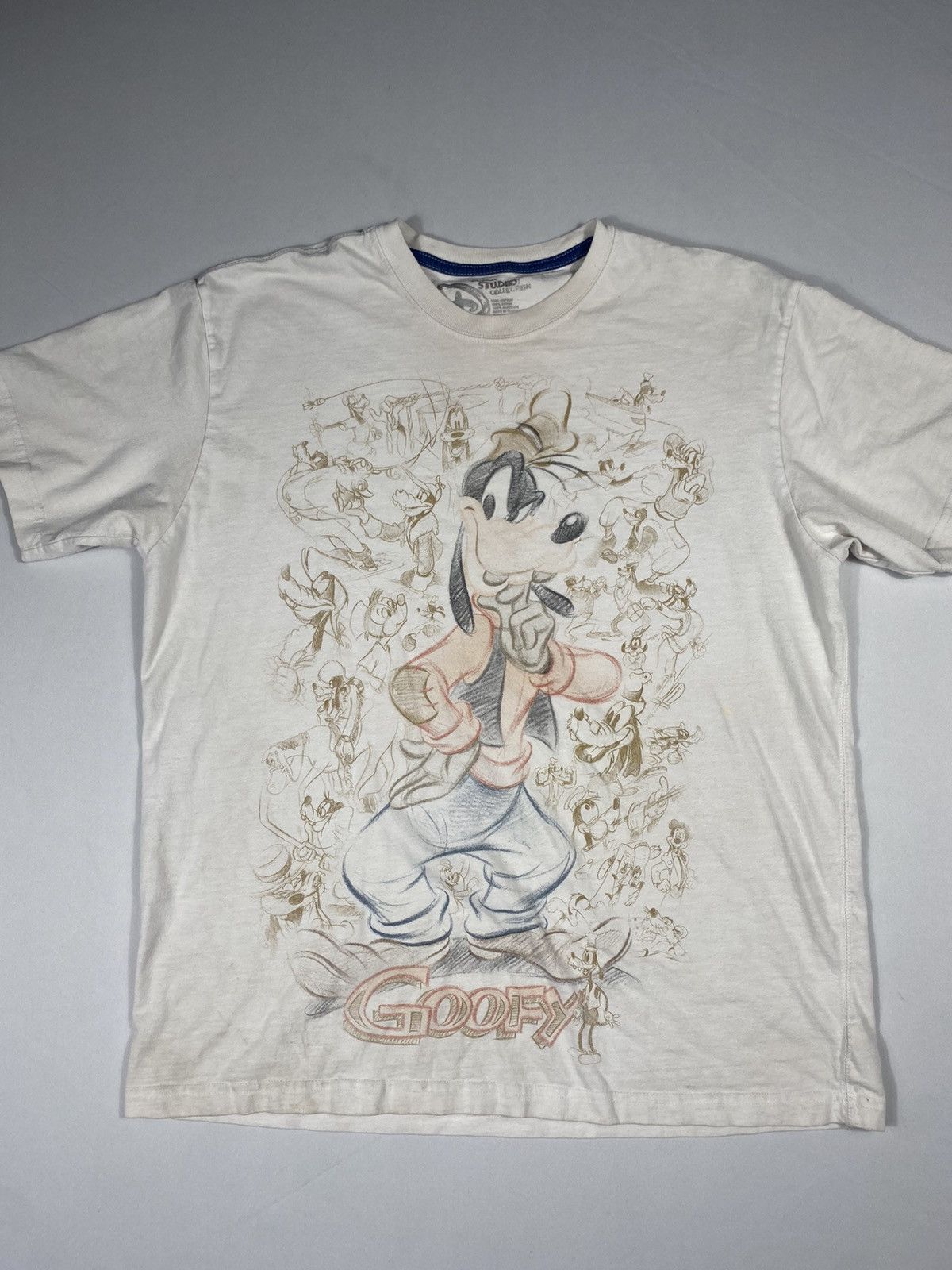 Vintage Vintage Y2K Style Goofy Studio Drawing Disney Mickey Tee | Grailed