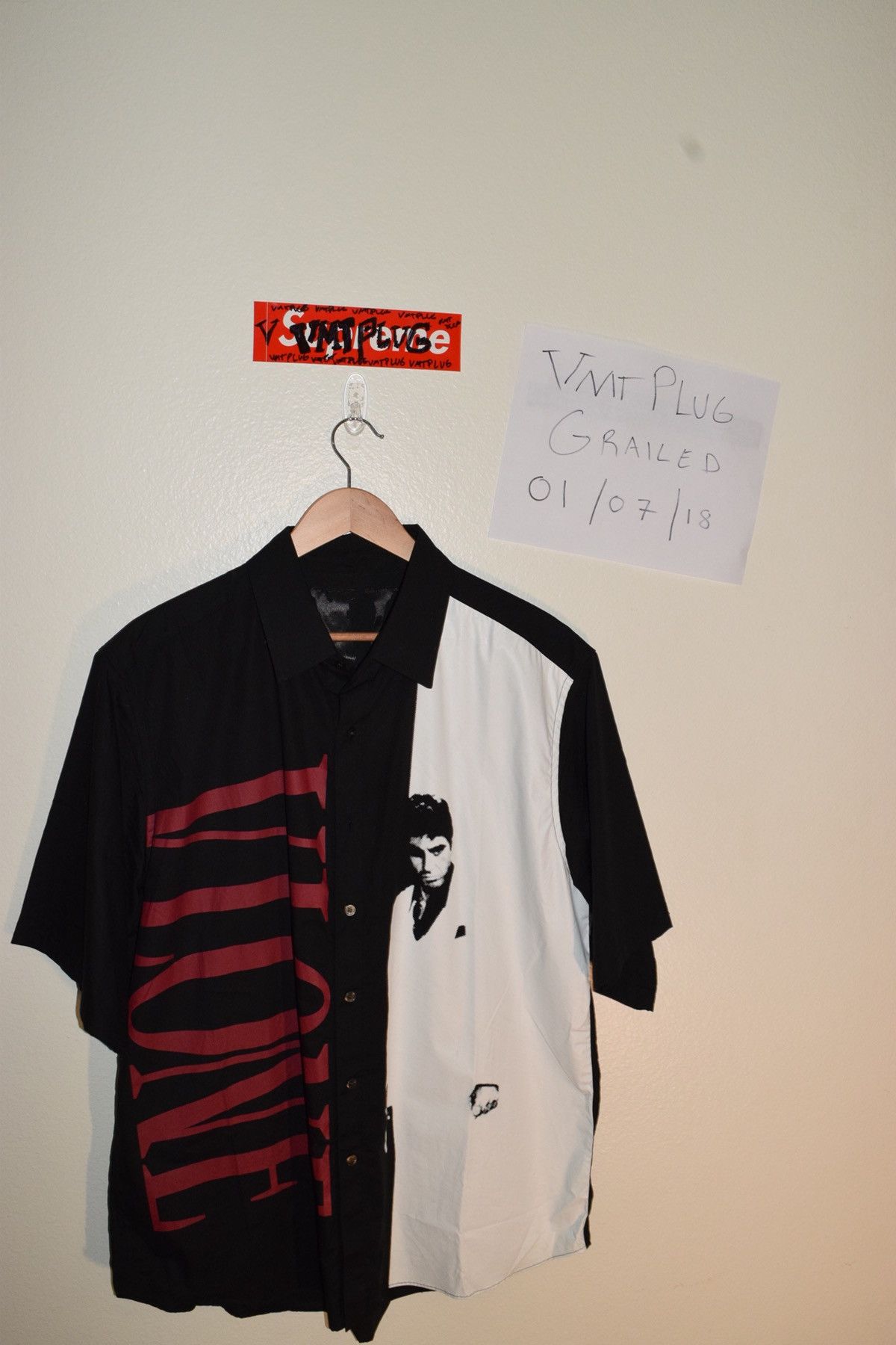 Vlone Vlone Scarface Short Sleeve Button Up | Grailed