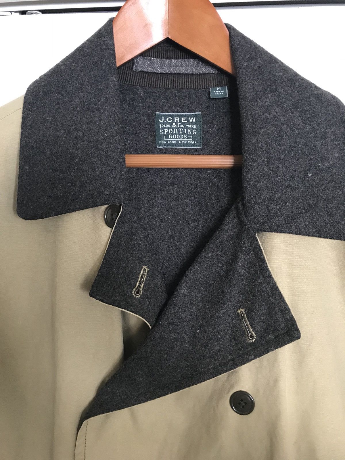 J.Crew Tan Peacoat With Fleece Lined Interior | Grailed