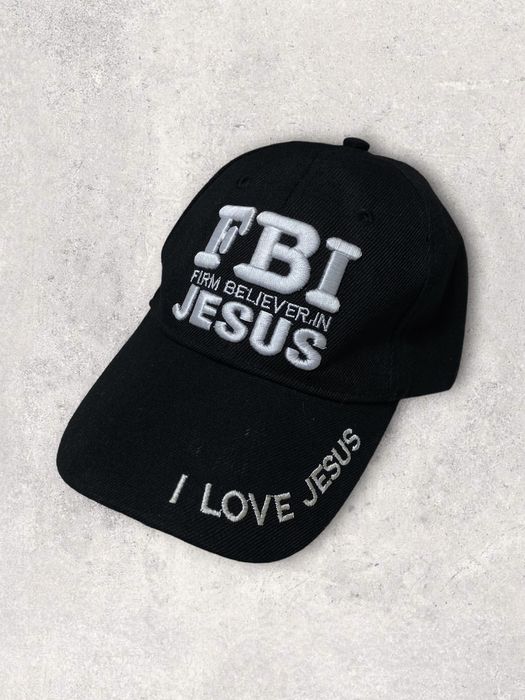 Vintage FBI I love Jesus black hat vintage y2k streetwear cap | Grailed