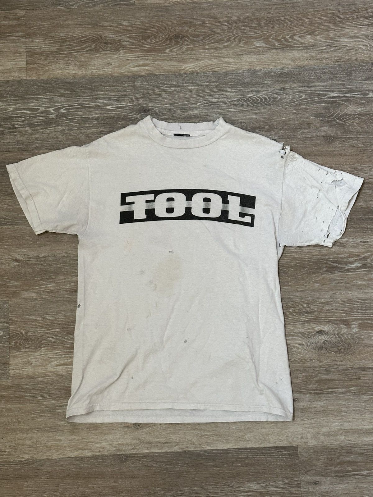 Giant × Vintage Vintage 1997 thrashed tool t shirt | Grailed