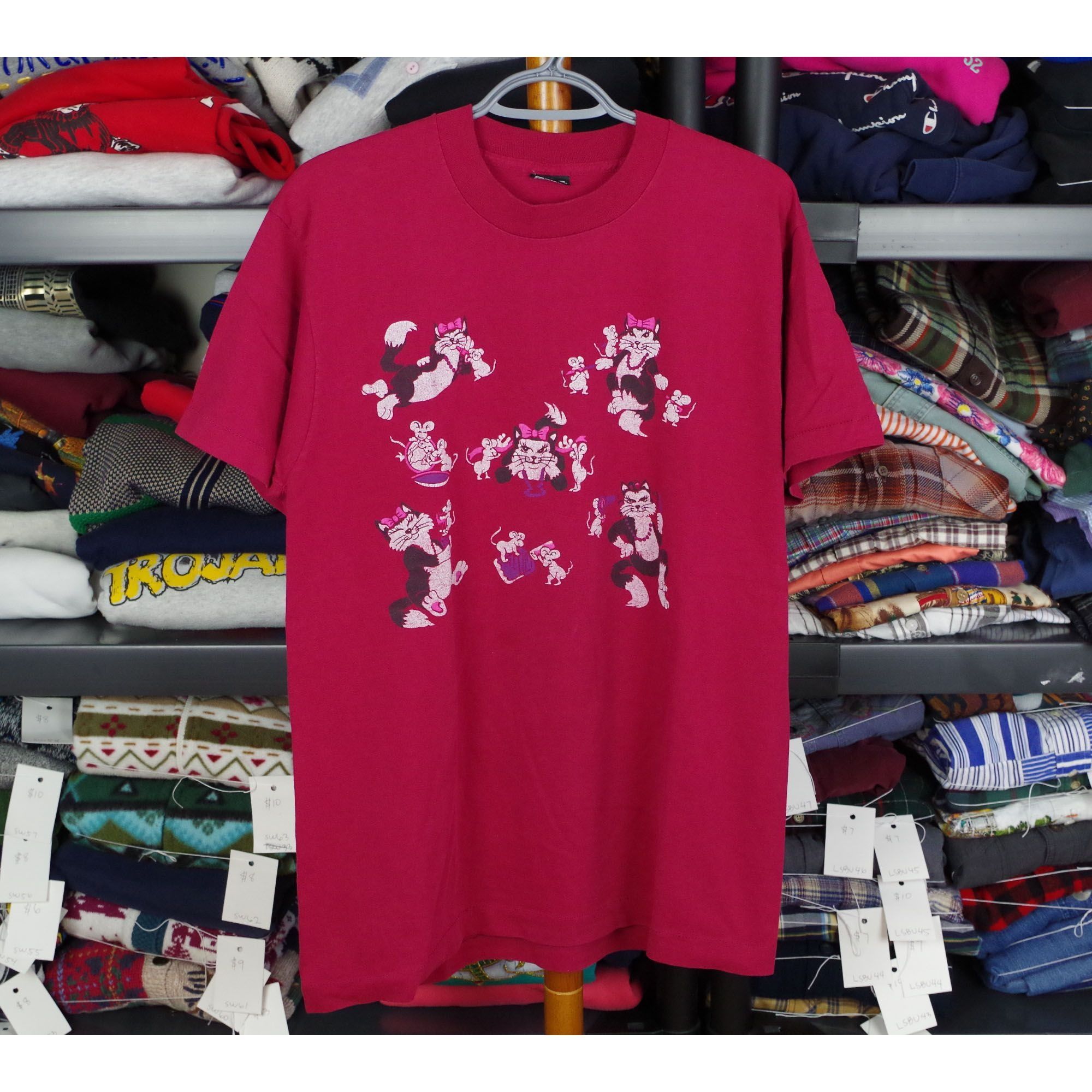 Vintage 90s Cat And Rat Art Men's Large Single Stitch VTG Tee | Grailed