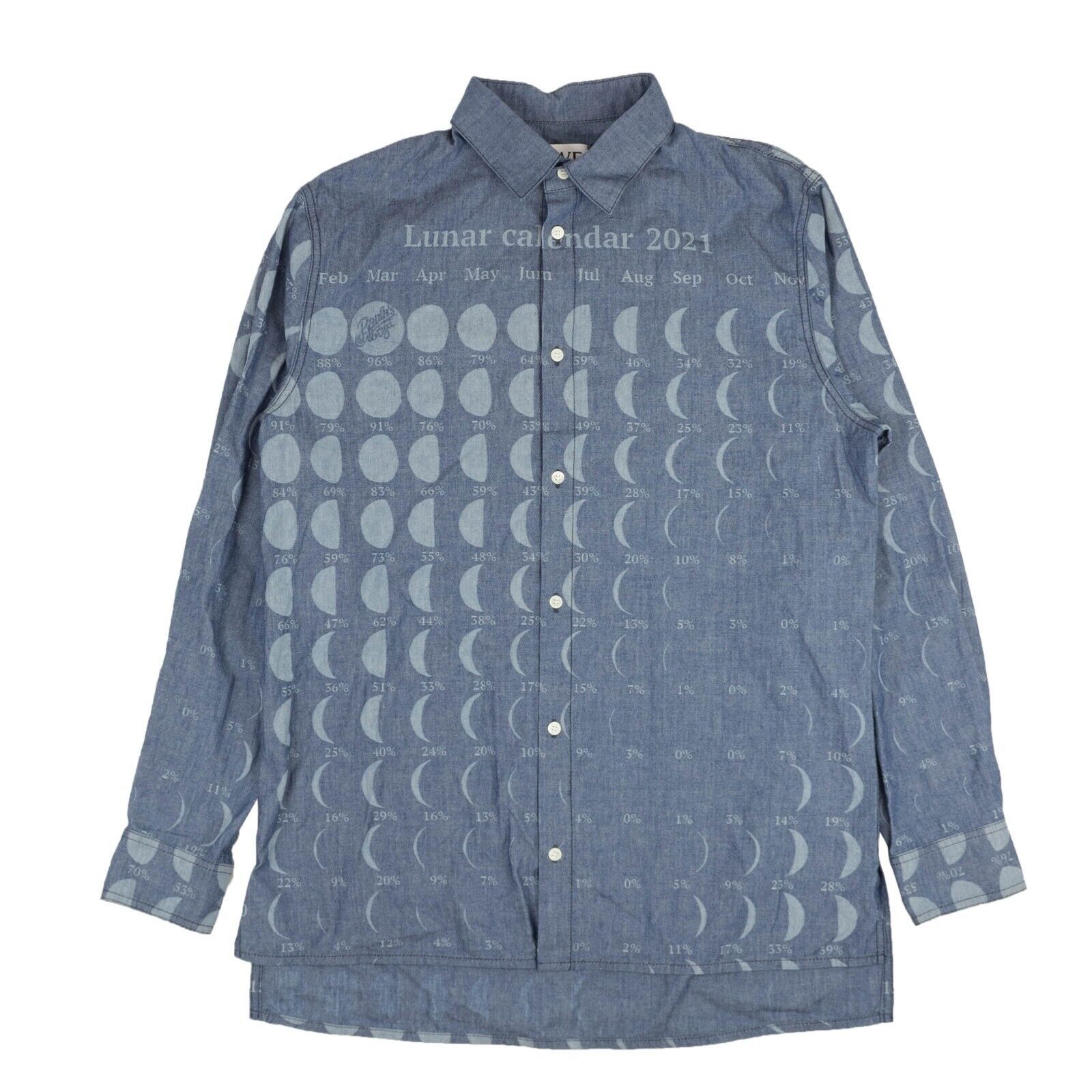 Loewe Blue Moon Calendar Button Down Shirt Size 50 | Grailed
