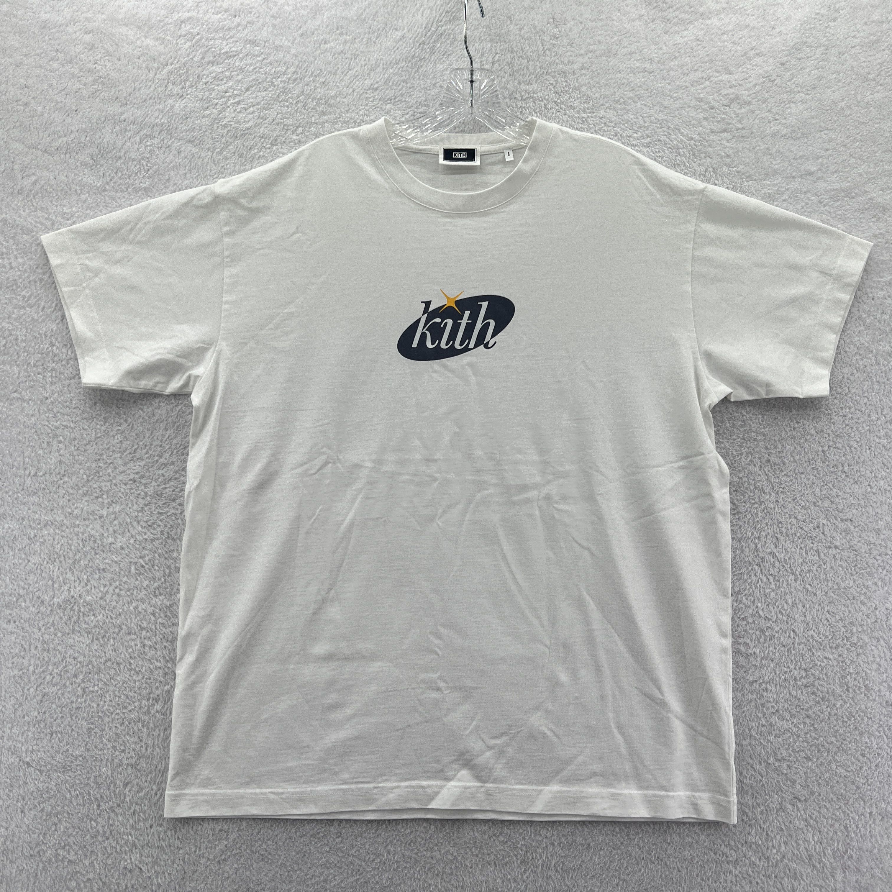Kith New Kith Retro Logo Shirt Mens Large White Relaxed Fit Tee | Grailed
