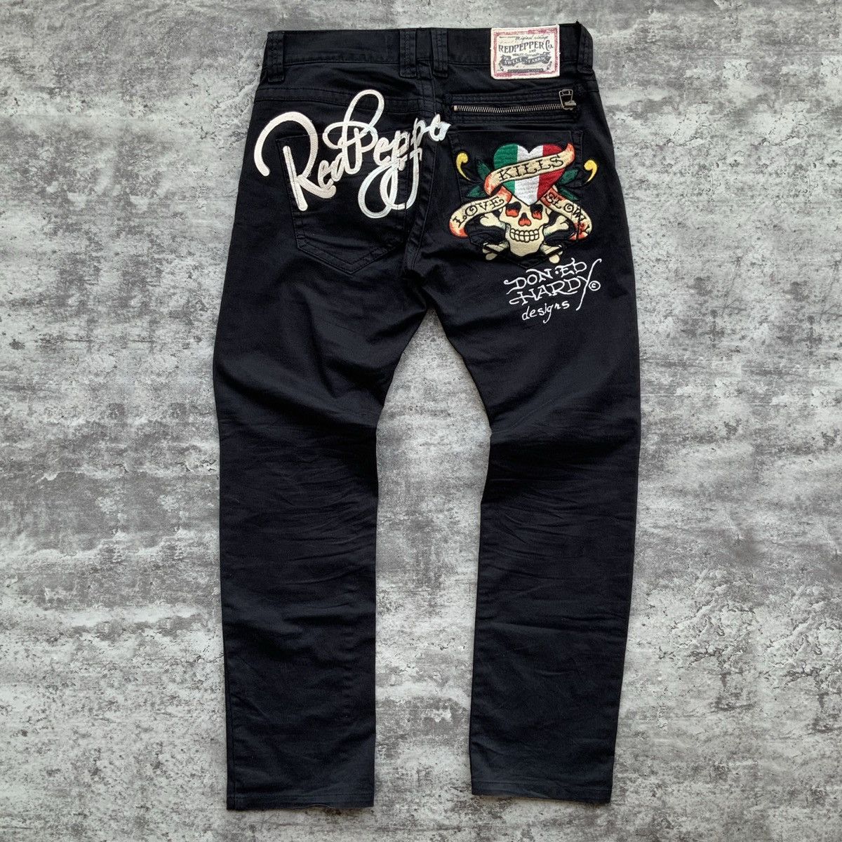 Ed Hardy × Streetwear Red pepper x Ed Hardy pants | Grailed