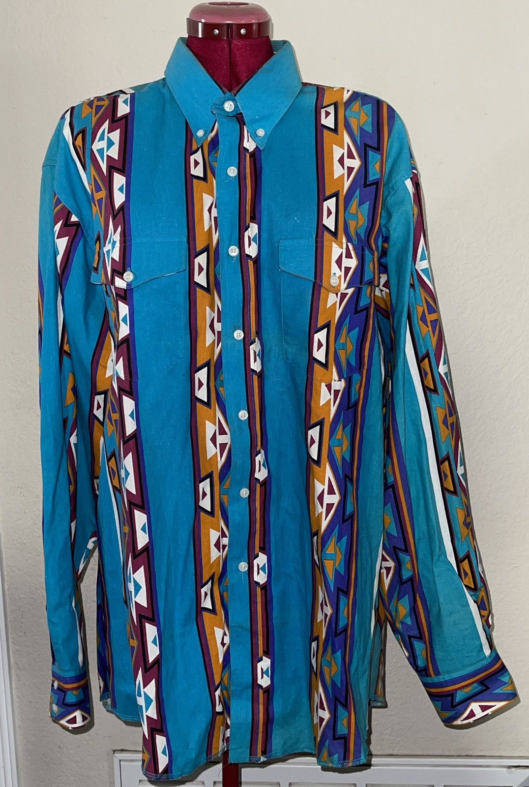 Wrangler Vintage Wrangler Southwestern Cowboy Cut Regular Fit Shirt ...