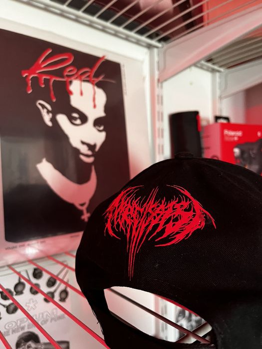 Playboi Carti Playboi carti NARCISSIST hat red/black | Grailed