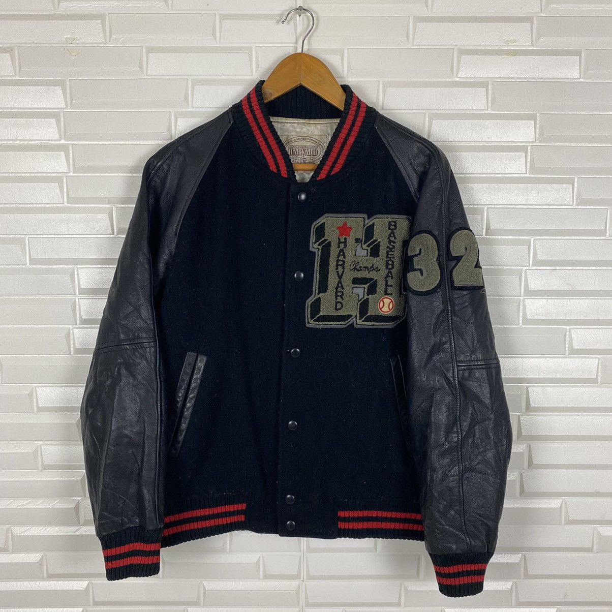 Harvard × Varsity Jacket × Vintage VINTAGE HARVARD BASEBALL WOOL ...