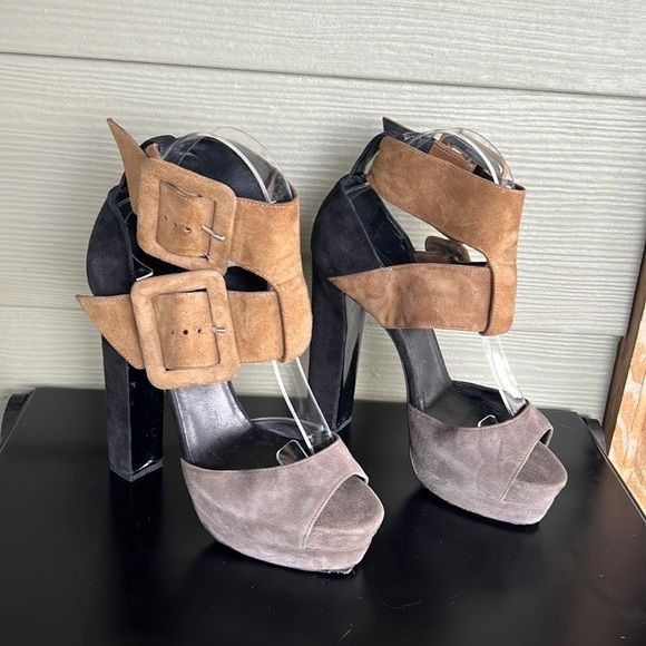 Pierre Hardy Pierre Hardy Colorblock Suede Platform Sandals | Grailed