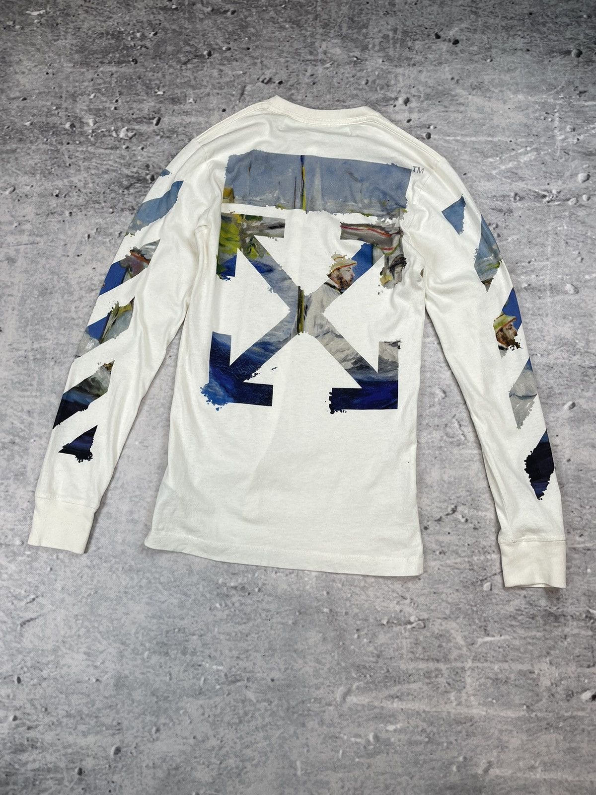 Off-White × Rare Off White painting long sleeve rare logo | Grailed