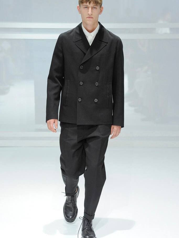 Dior Dior SS12 Runway Double Breasted Pea Coat Jacket | Grailed