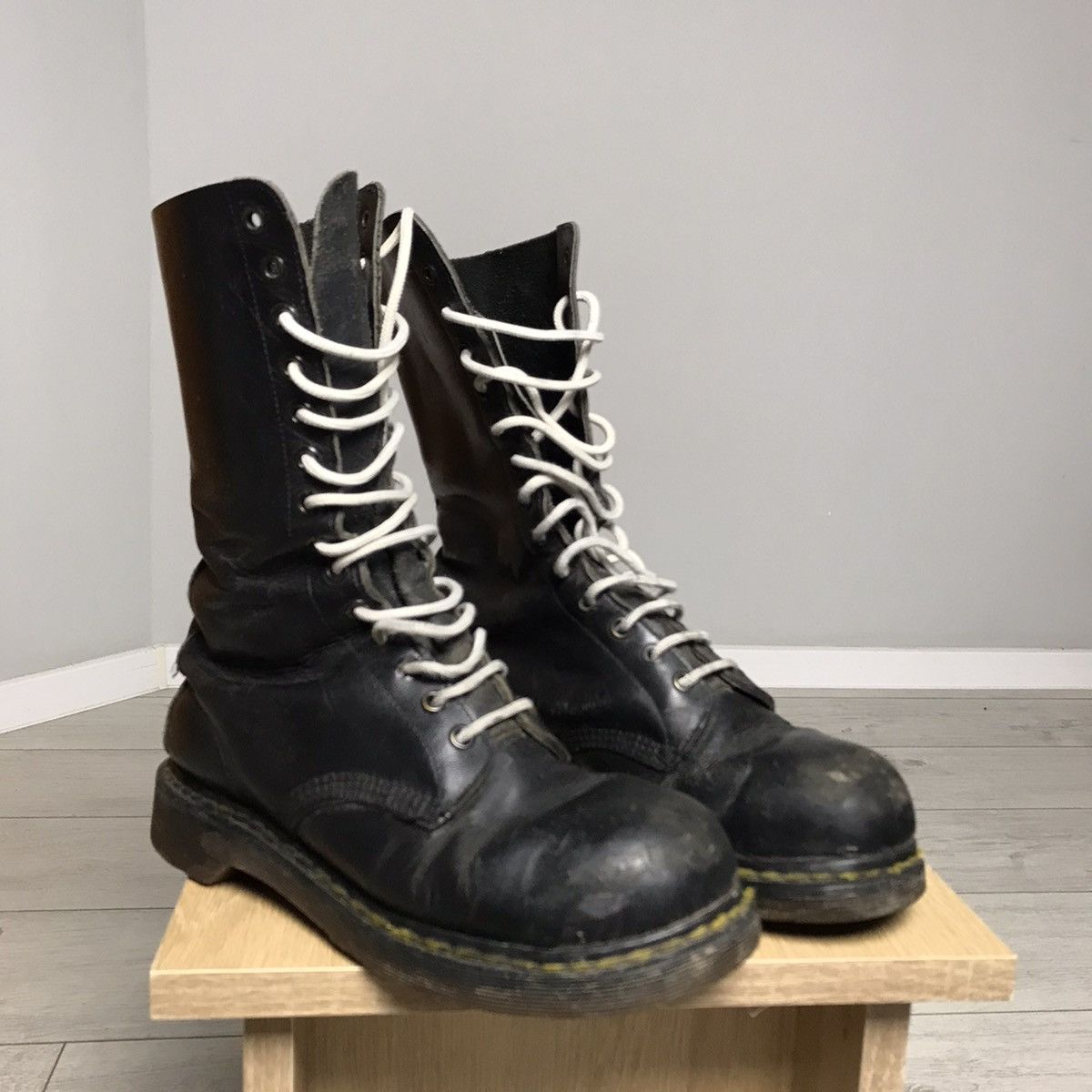 Vintage VINTAGE STEEL TOE LEATHER BOOTS | Grailed