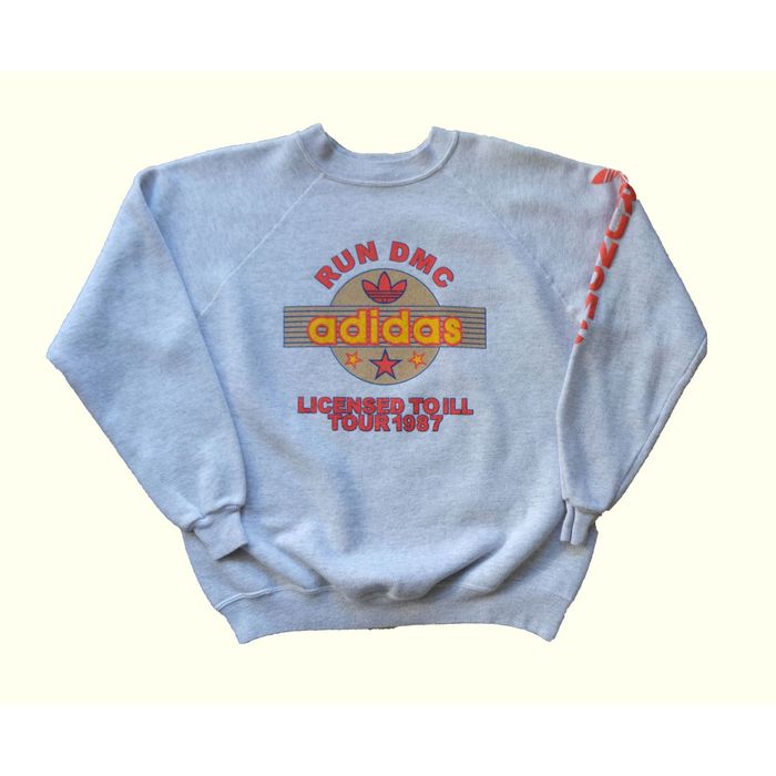 Adidas 1987 RUN DMC ADIDAS LICENSED TO ILL TOUR SWEATER : SZ L | Grailed