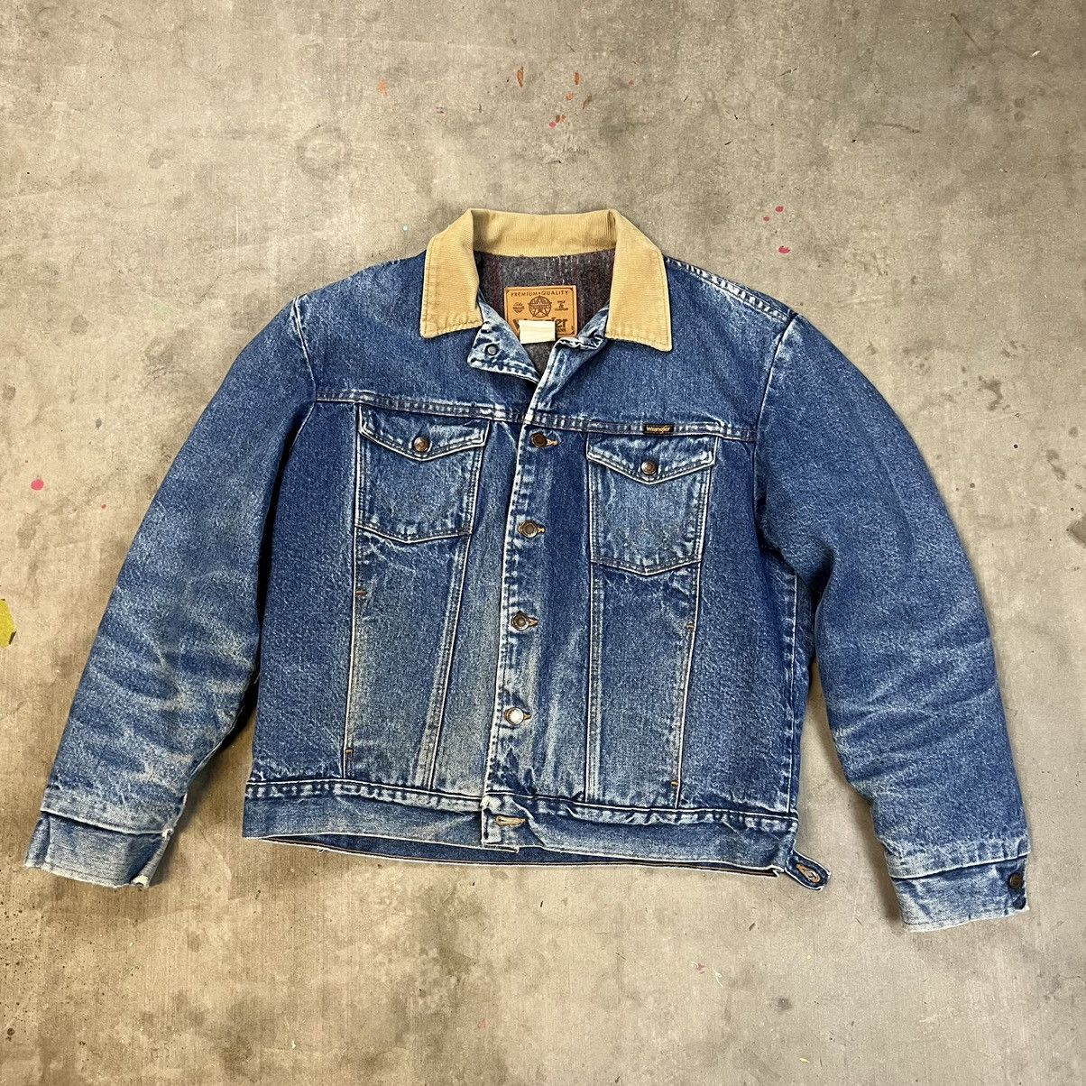 Vintage Vintage Worn Blanket Lined Wrangler Denim Jacket | Grailed