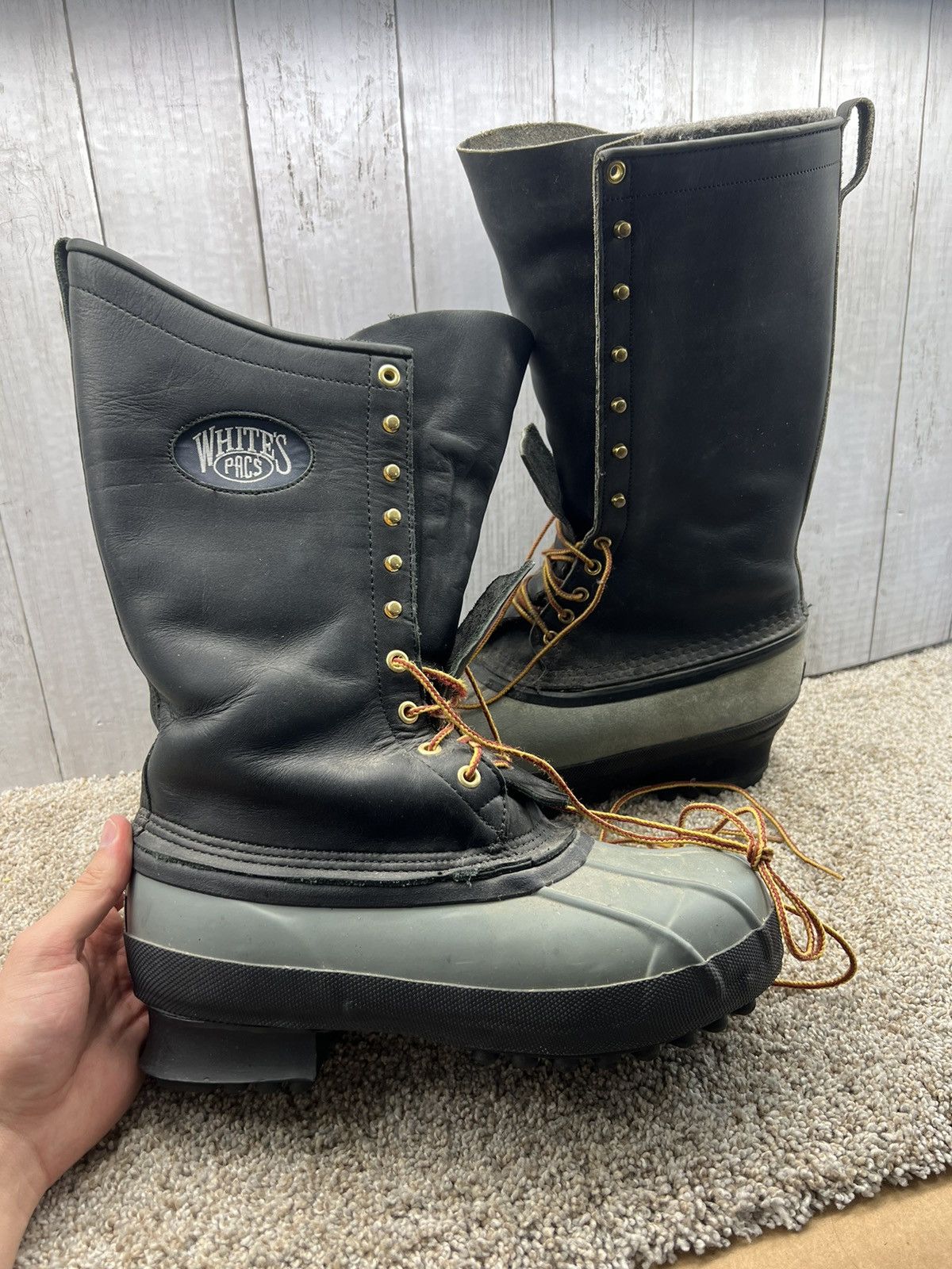 Whites White's size 9 Caulked pac Boots Hunting Logger Work Winter ...