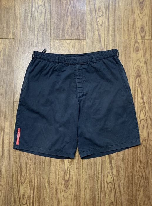 Prada Vintage Red Tab Velcro Shorts | Grailed