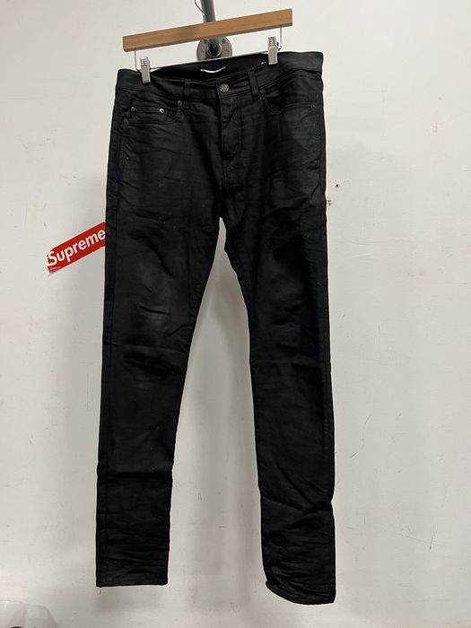 Saint Laurent Paris YSL Waxed Denim Jeans | Grailed