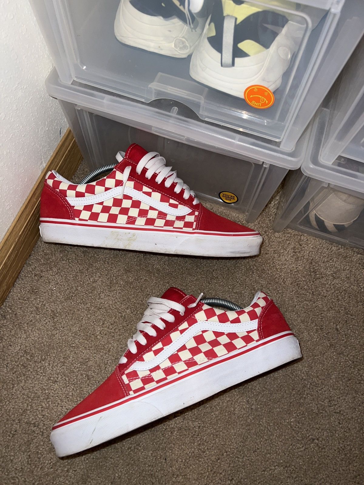 Vans Red checkered Vans | Grailed